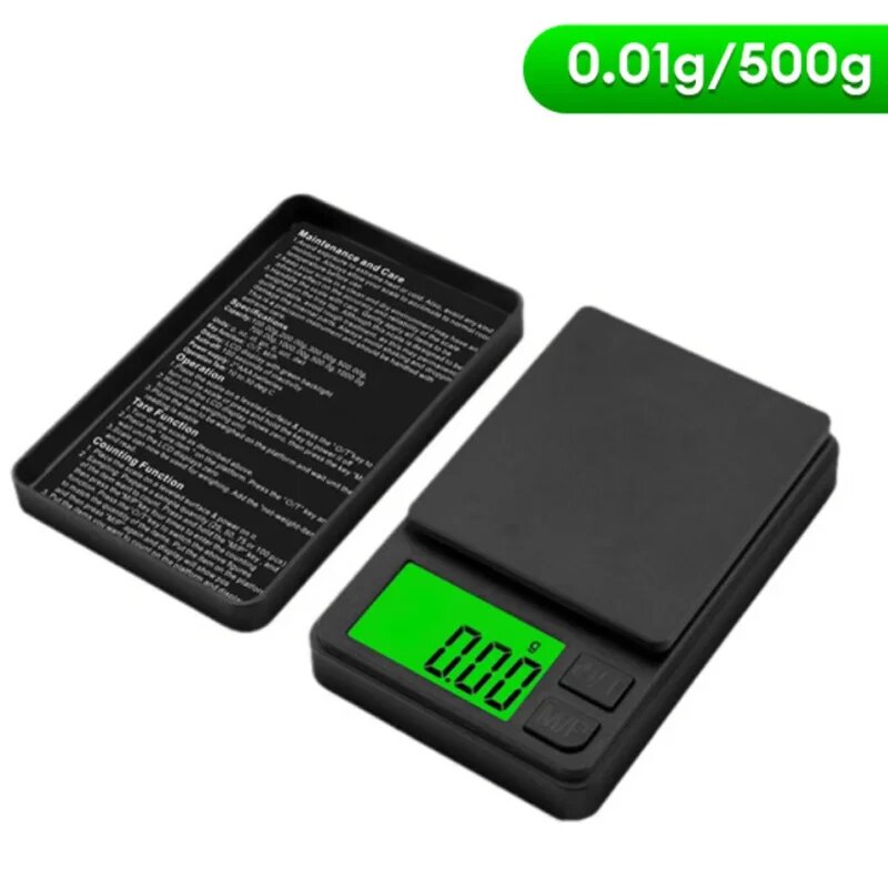 Весы цифровые 0.01g/500g черные