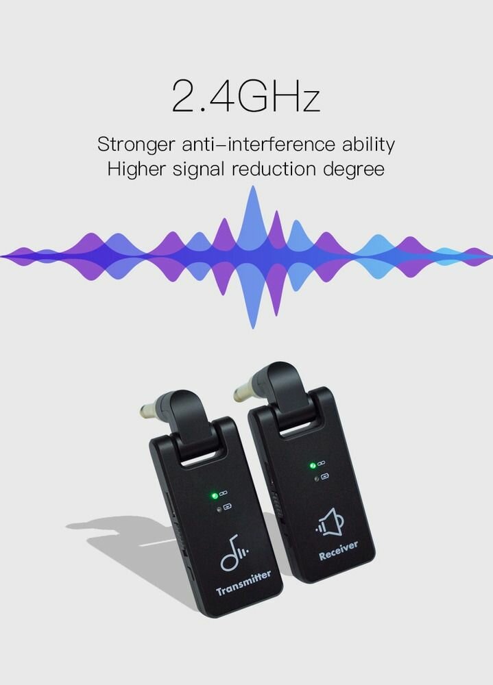 Беспроводной Передатчик M-vave С Зарядным Устройством. Беспроводной приемник для электрогитары, передатчик.