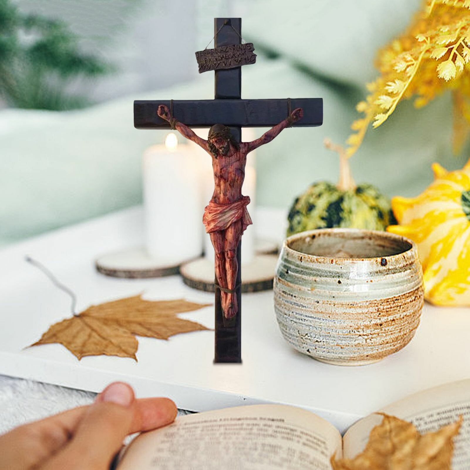 Настенное литое распятие для дома и церкви, крест для молитвы и украшения интерьера, прочное и красивое