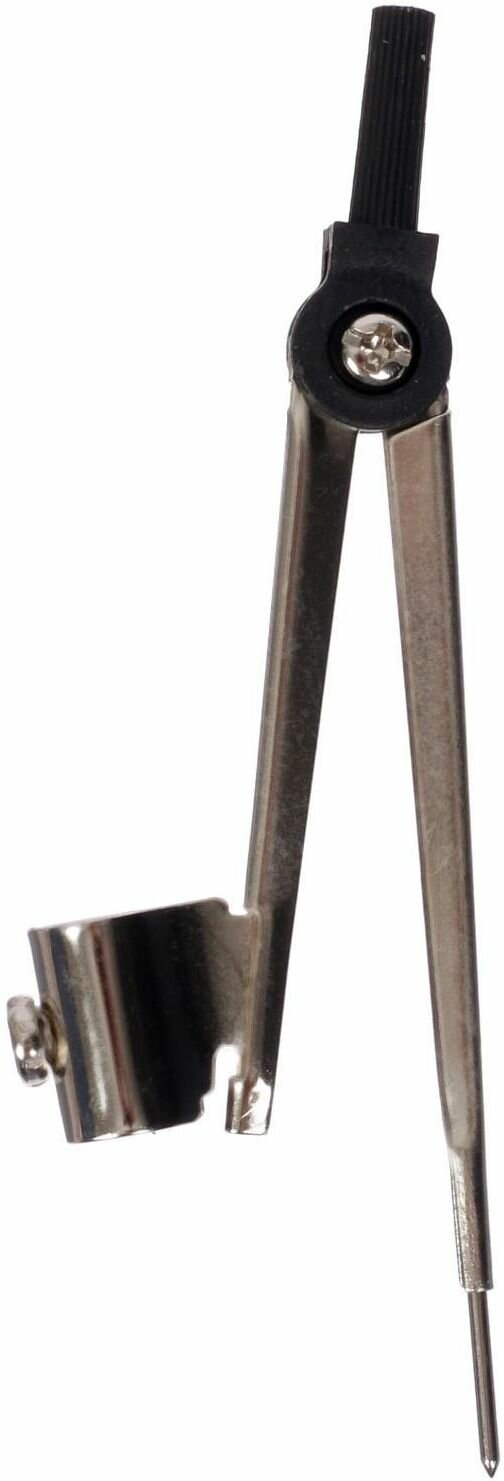 Циркуль металлический чертежный "козья ножка" с держателем для карандаша, 100 мм, инструмент для черчения, в пакете