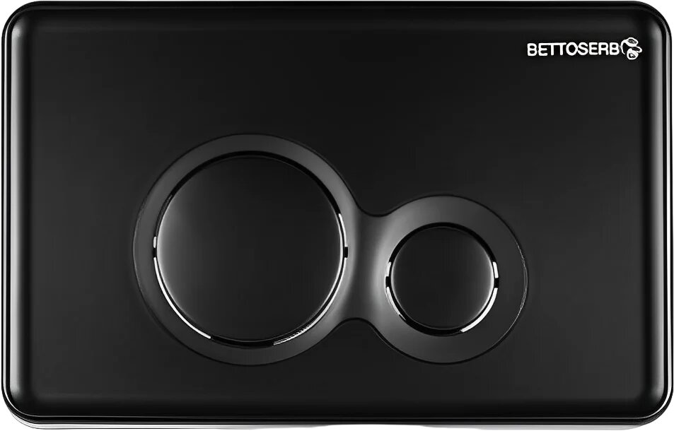 Кнопка смыва для инсталляции BETTOSERB Twin 40006459 черная, матовая, двойной смыв