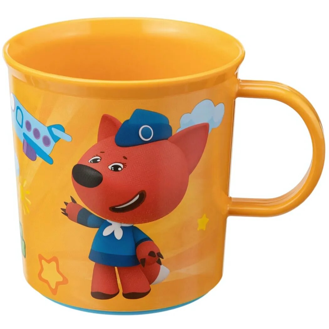 Кружка детская 'МИ-МИ-МИШКИ' 200мл, оранжевая, нескользящее дно