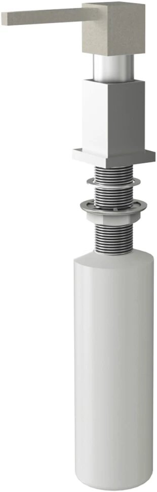 Дозатор для жидкого мыла Florentina Квадро 703.726.0000.104 300 мл, встраиваемый, для кухни, нержавеющая сталь/бежевый