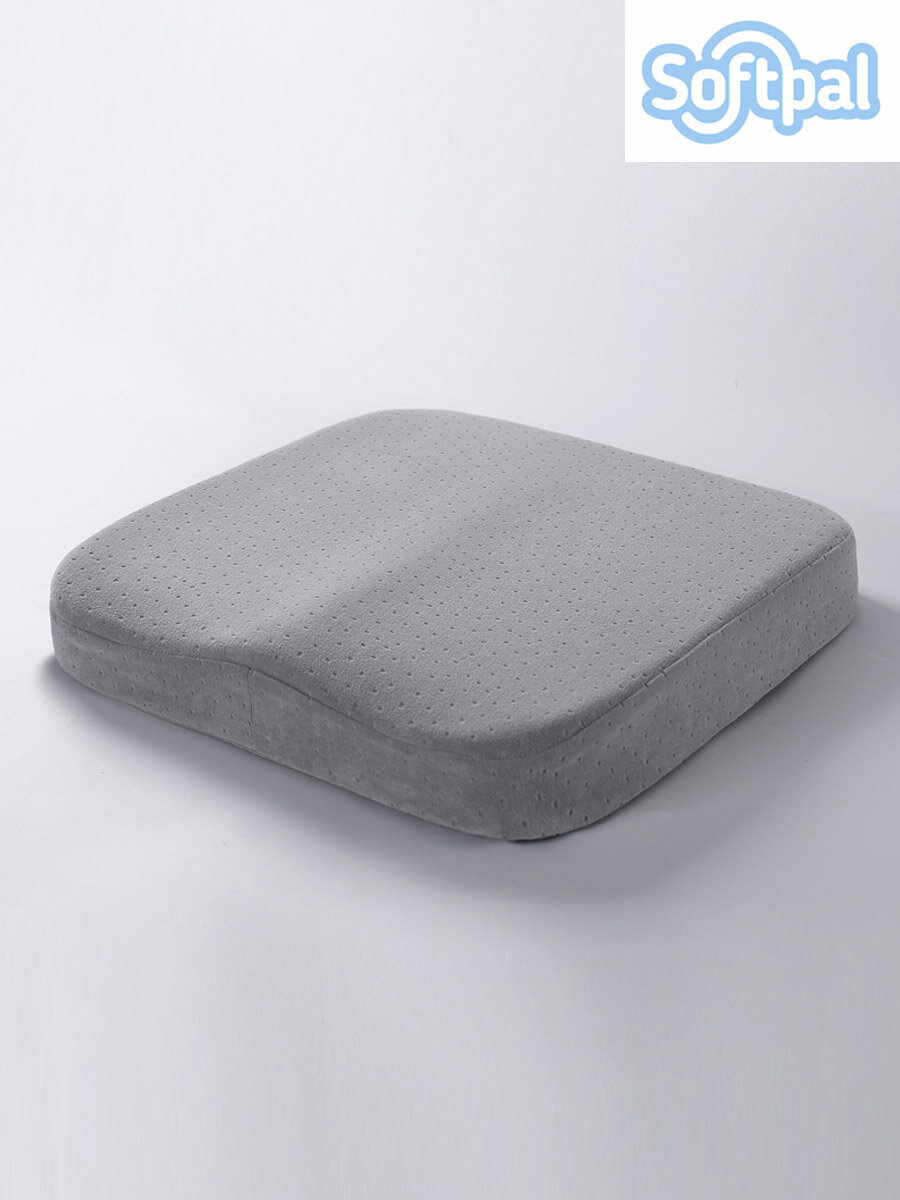 Подушка ортопедическая на кресло, стул с эффектом памяти, для беременных, для позвоночника и геморроя, серая