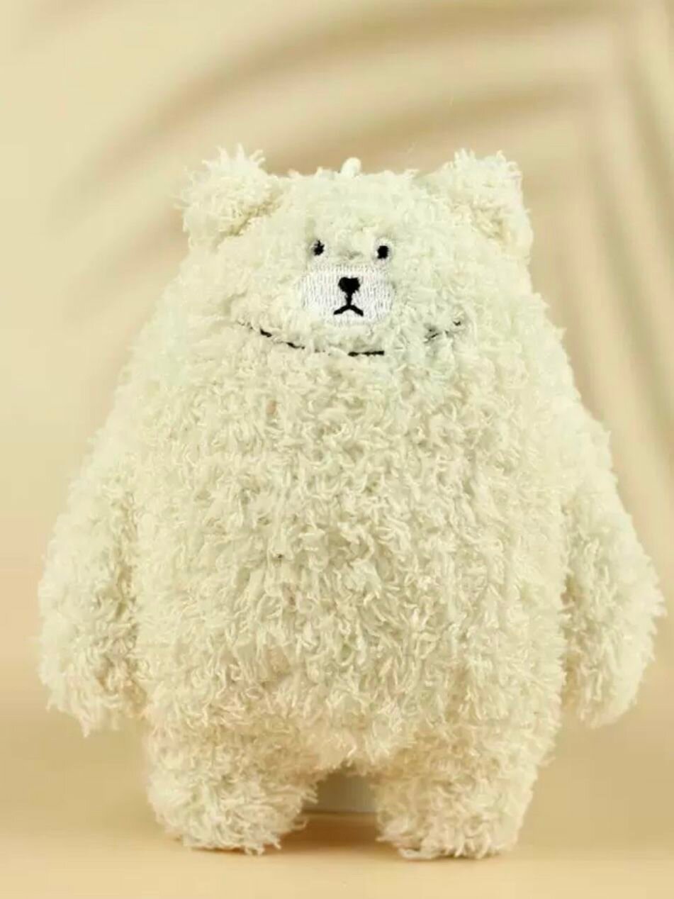 Мягкая игрушка "Плюшевый мишка", для детей, белый, высота 12см