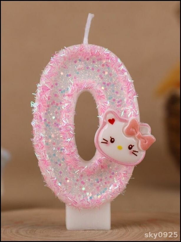 Эксклюзивная цифровая свеча Хелло Китти для торта, 1 шт