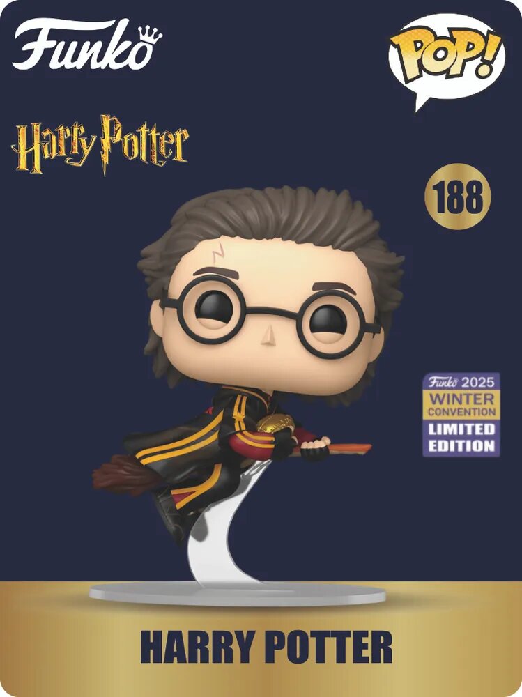 Фигурка Funko POP! Movie: Harry Potter and the Half-Blood Prince Harry Potter (Quidditch)(2025 Winter Convention Limited Edition)#188