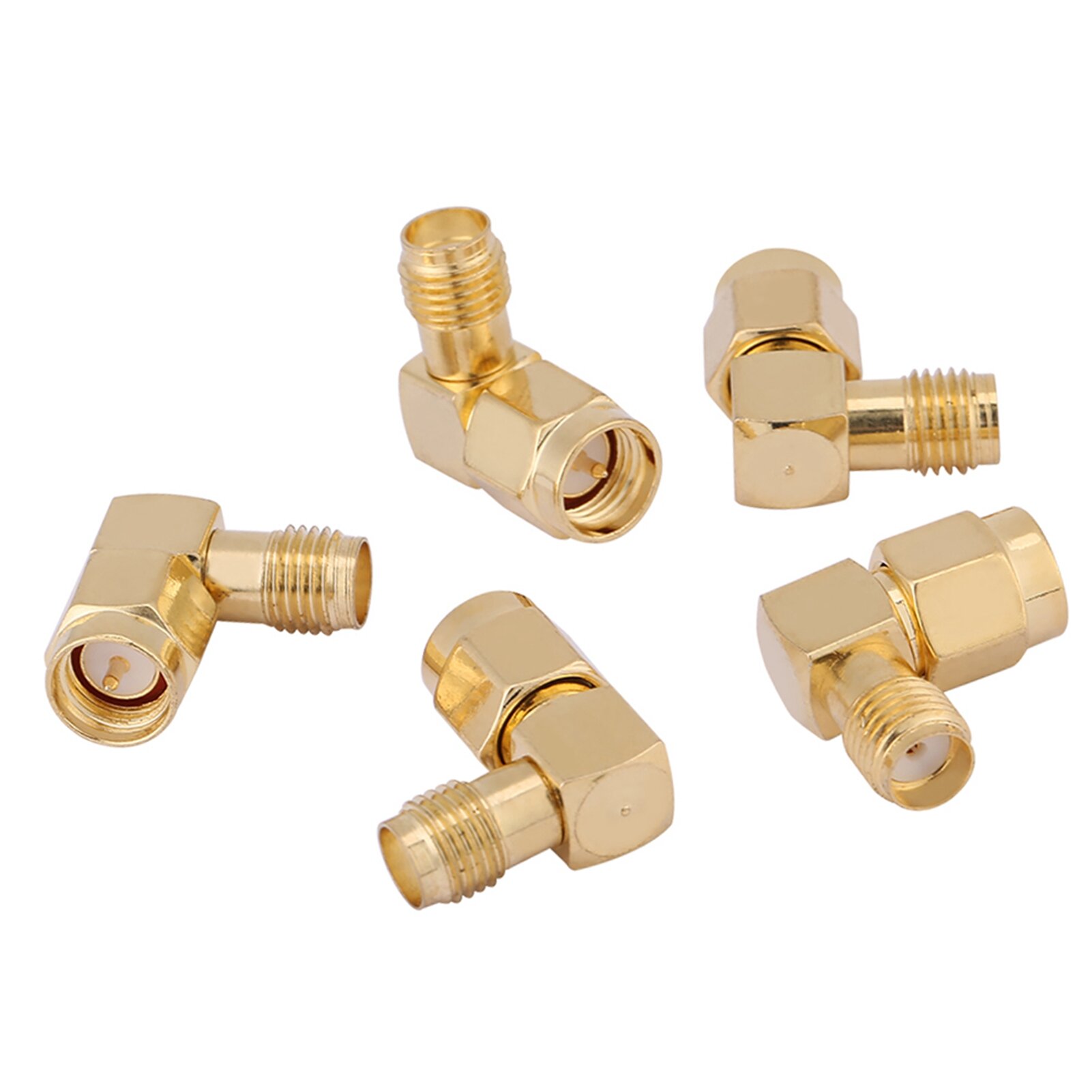 5 шт/набор Адаптер SMA Мужской-Женский Прямоугольный Угол 90 градусов Соединитель для Соединения