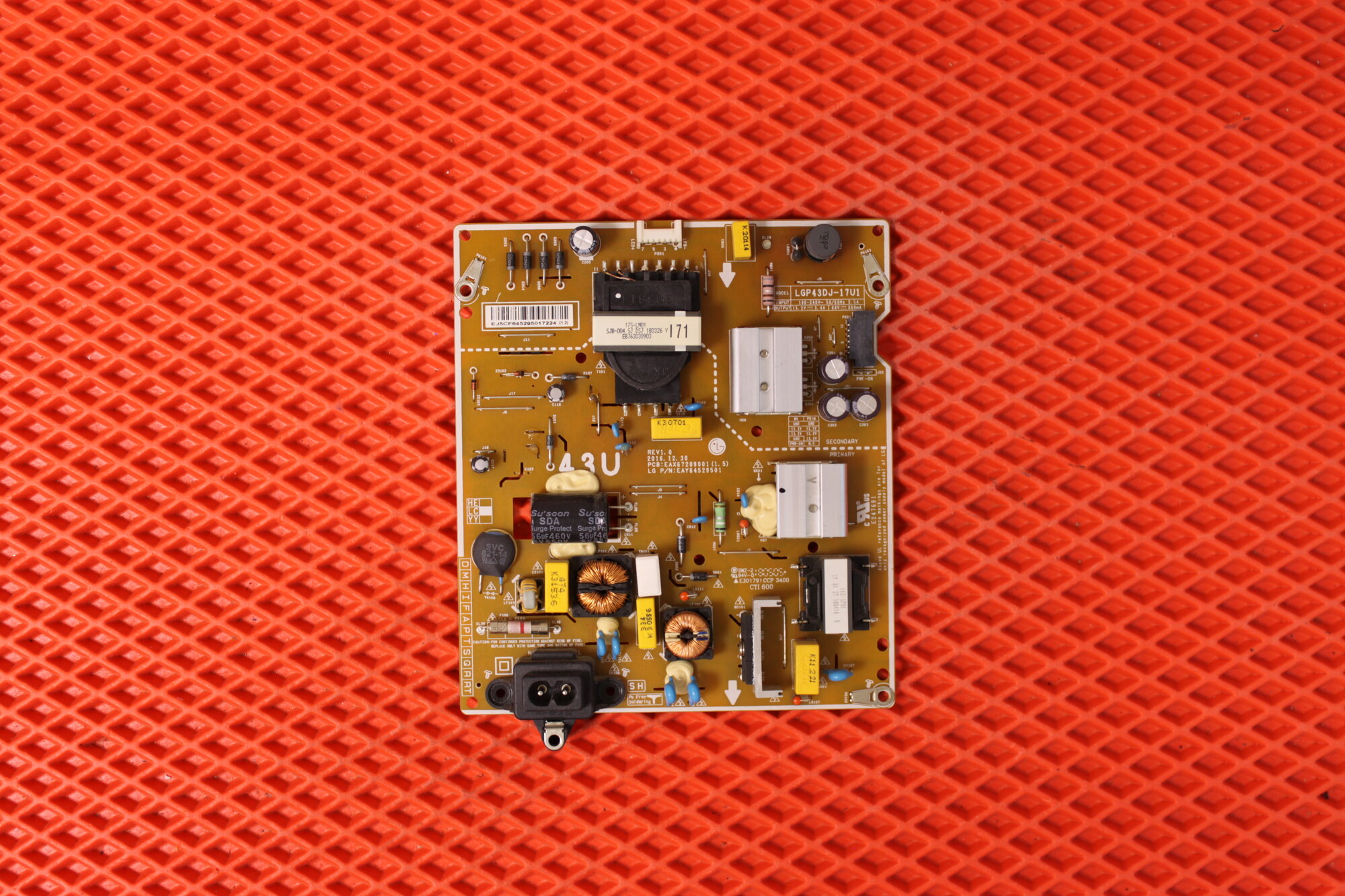 Блок питания (PSU) EAX67209001 (1.5) для телевизора LG 43UK6300PLB-ZI98 в надёжной упаковке