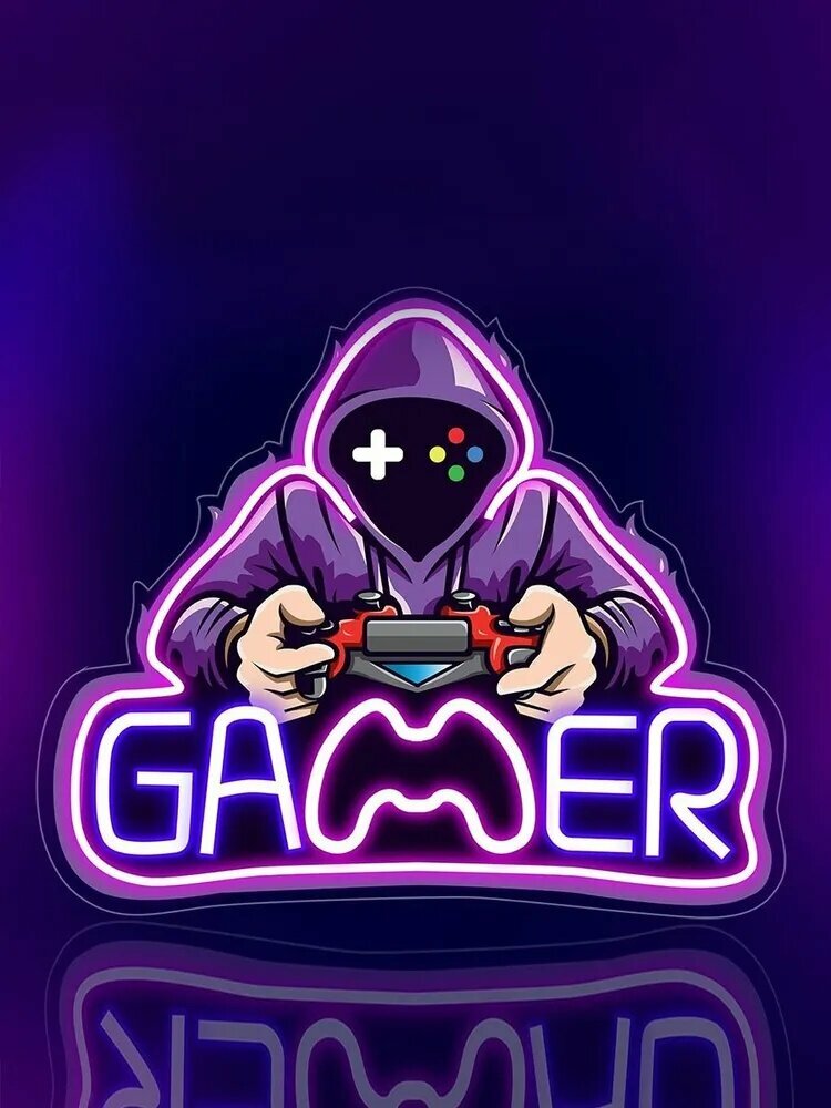 Игровой неоновый светильник LED для комнаты геймера с УФ-печатью идеальный подарок для подростков на Рождество и Новый год