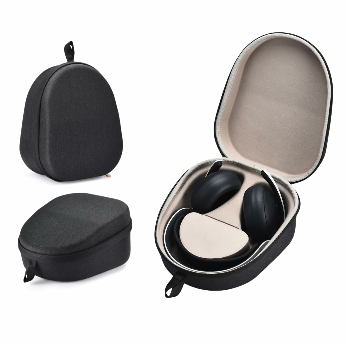 Коробка для хранения наушников Pulse Elite, беспроводных bluetooth-наушников EVA, черная, 1 шт. Коробка для хранения, 1 шт. Регулятор кабеля из резины