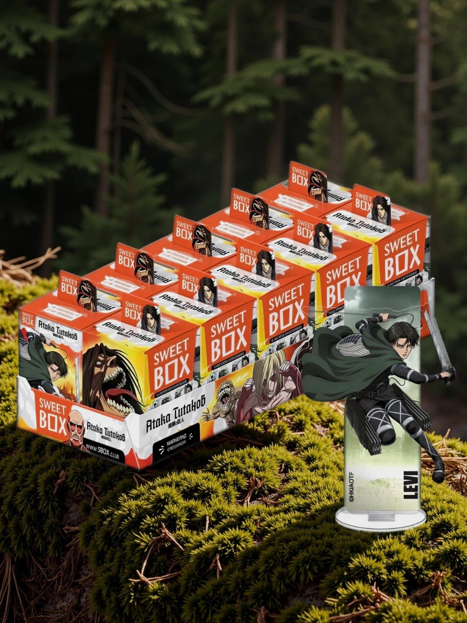 Свитбокс Sweet box Атака Титанов. Мармелад с игрушкой в коробочке, 10шт. по 10г.