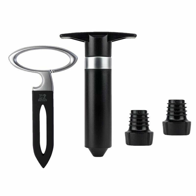 Подарочный набор для вина Peugeot Vin: штопор Mathus + Вакуумный насос Epivac + 2 пробки для вина