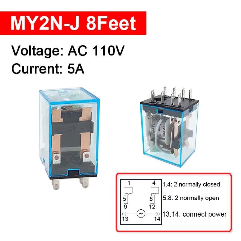 Реле электромагнитное MY2N-J 5A AC 110V 8Feet