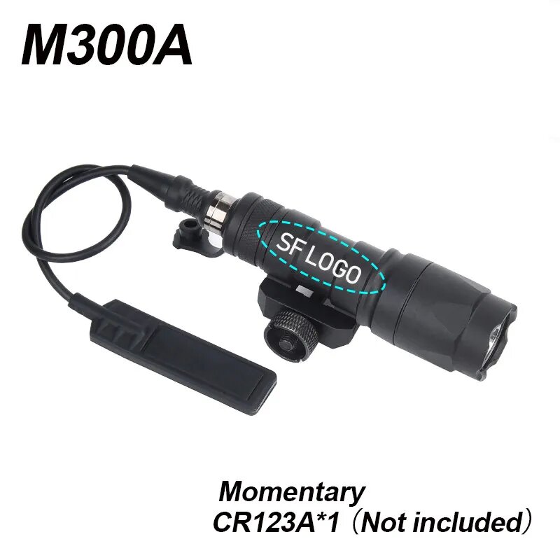 Тактический фонарик WADSN SF M300A черный