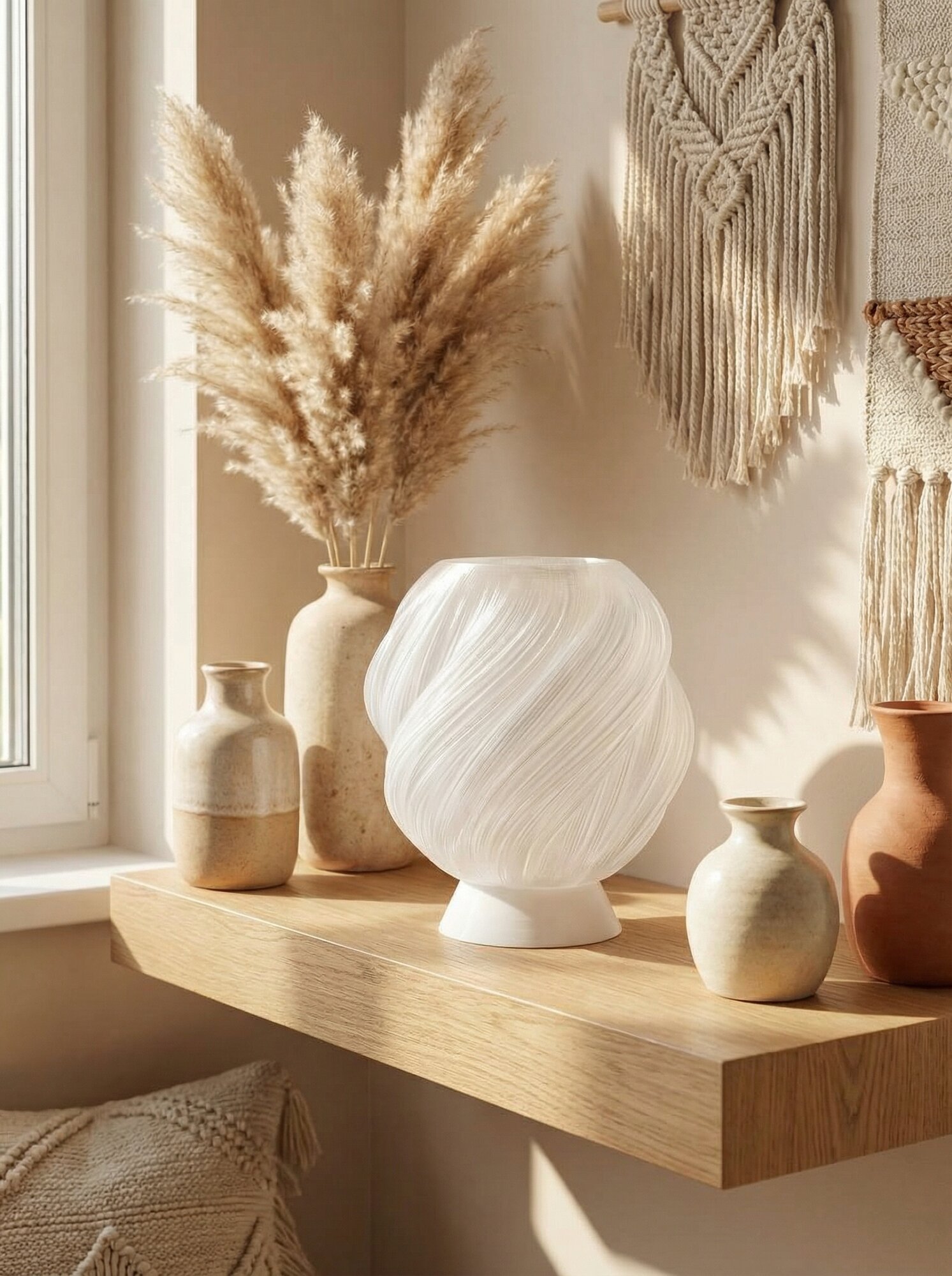 Настольная лампа светильник-ночник 3D Шар “Сфера”, дизайнерская лампа для спальни и гостиной, белый фактурный