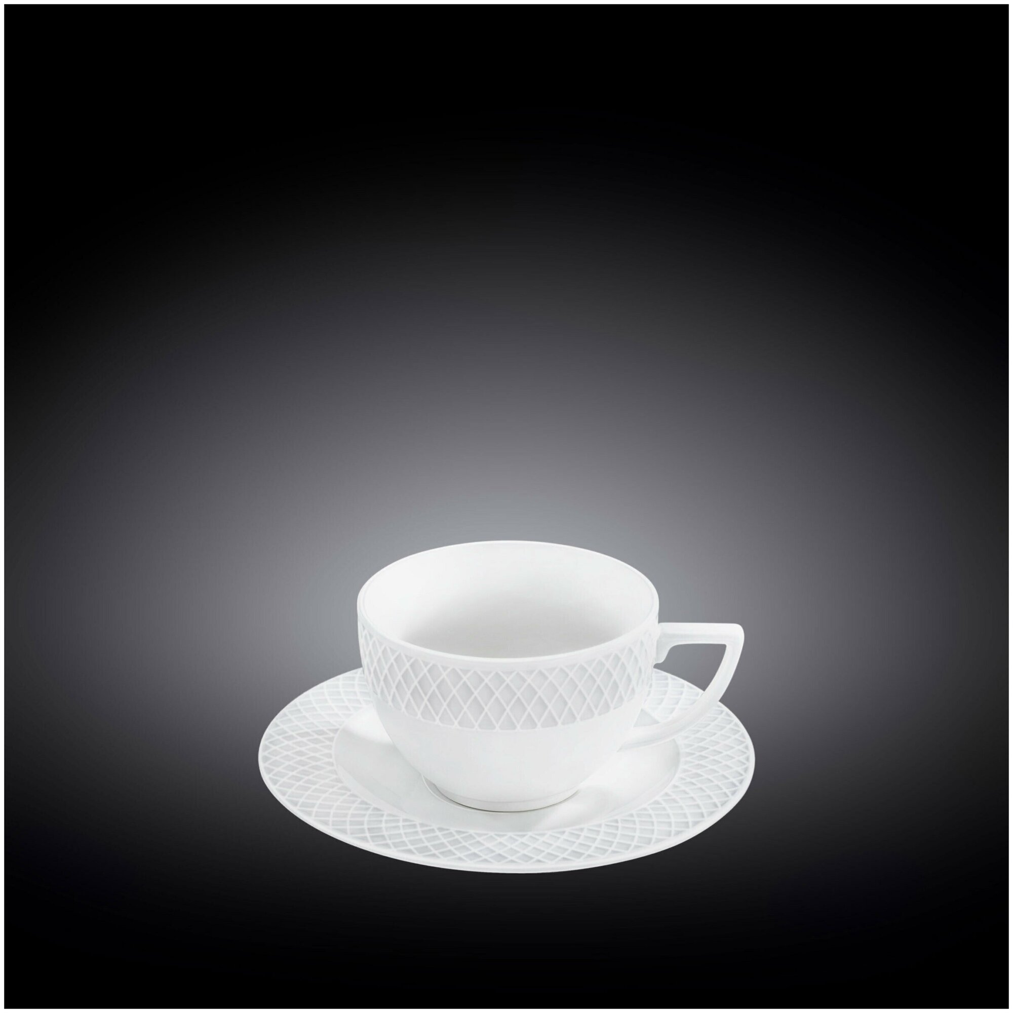 Набор 3 шт. чашка для капучино и блюдце 170 мл Wilmax