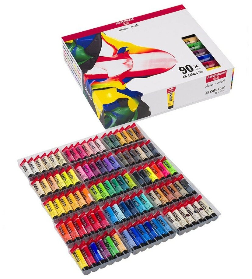 Акрил Royal Talens Набор акрила Amsterdam Standart 20мл, 90цв.