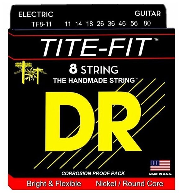 Струны для электрогитары DR Strings Tite-Fit TF8-11