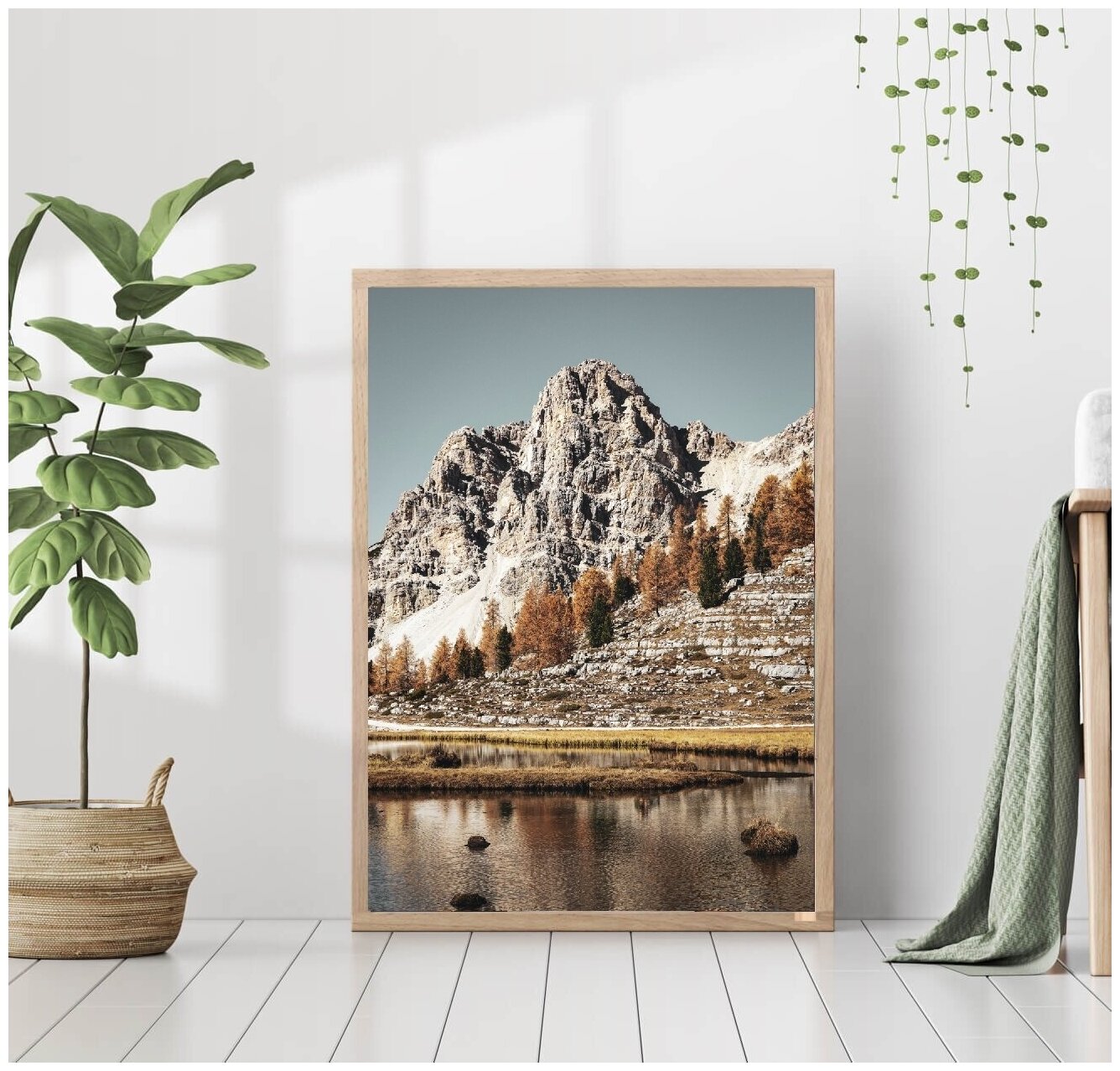 Постер "Горы" 50x70 без рамки на стену для интерьера