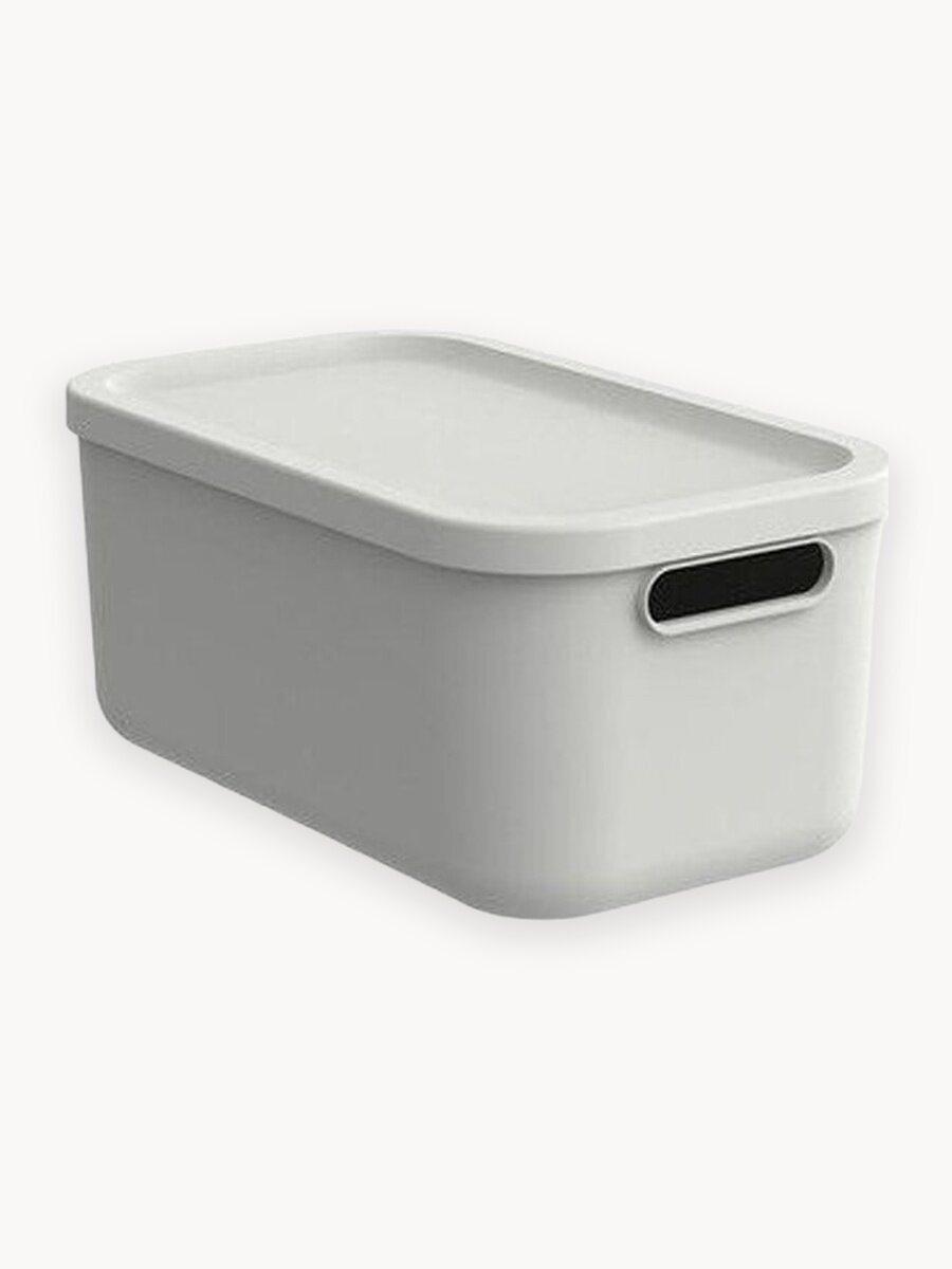 Коробка Rotho ящик Albula Light для хранения вещей, пластиковая с крышкой , белый, 12л (1055601023)