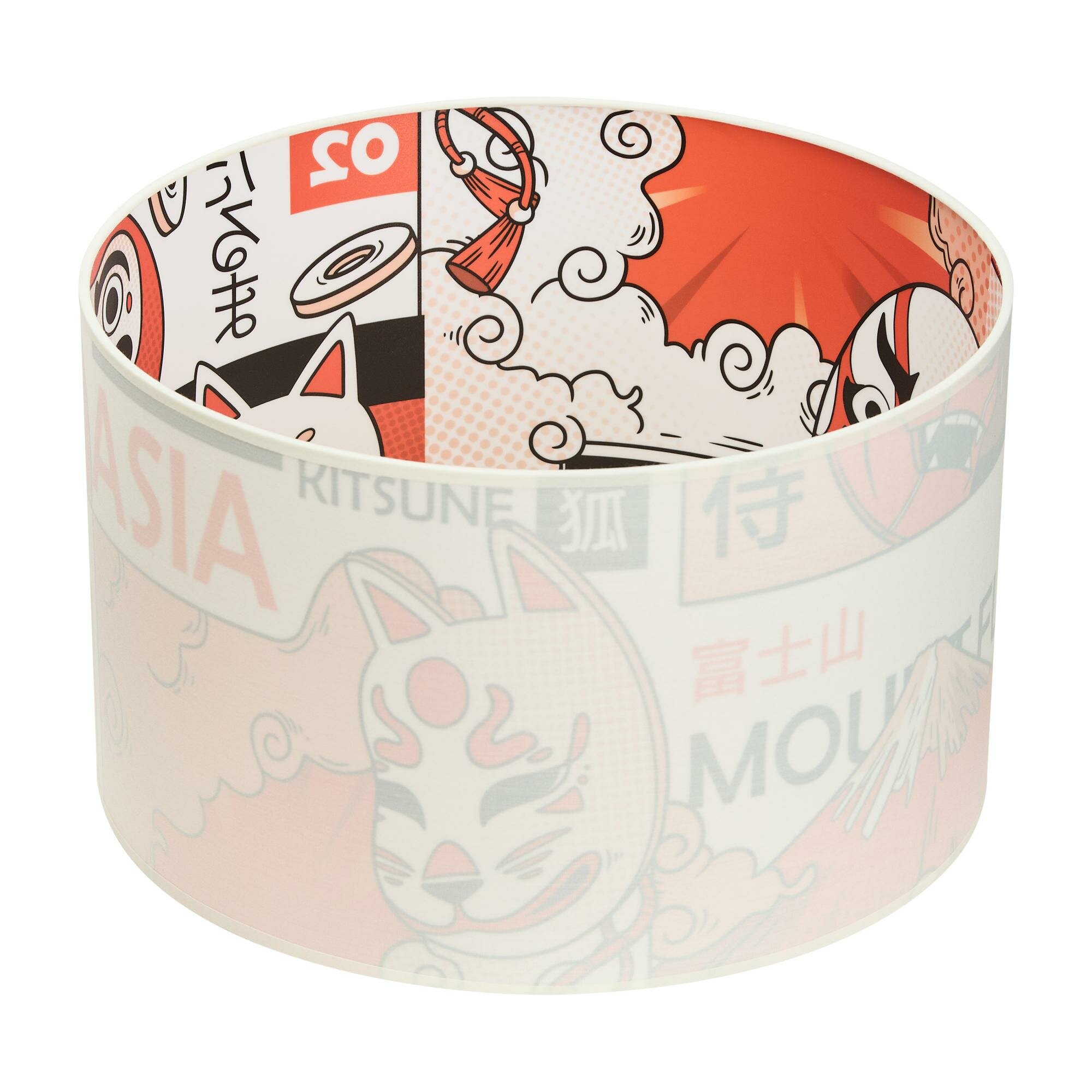 Абажур для торшера 40 см с рисунком «Манэки» RAZSVET RZ-4040-1-R06