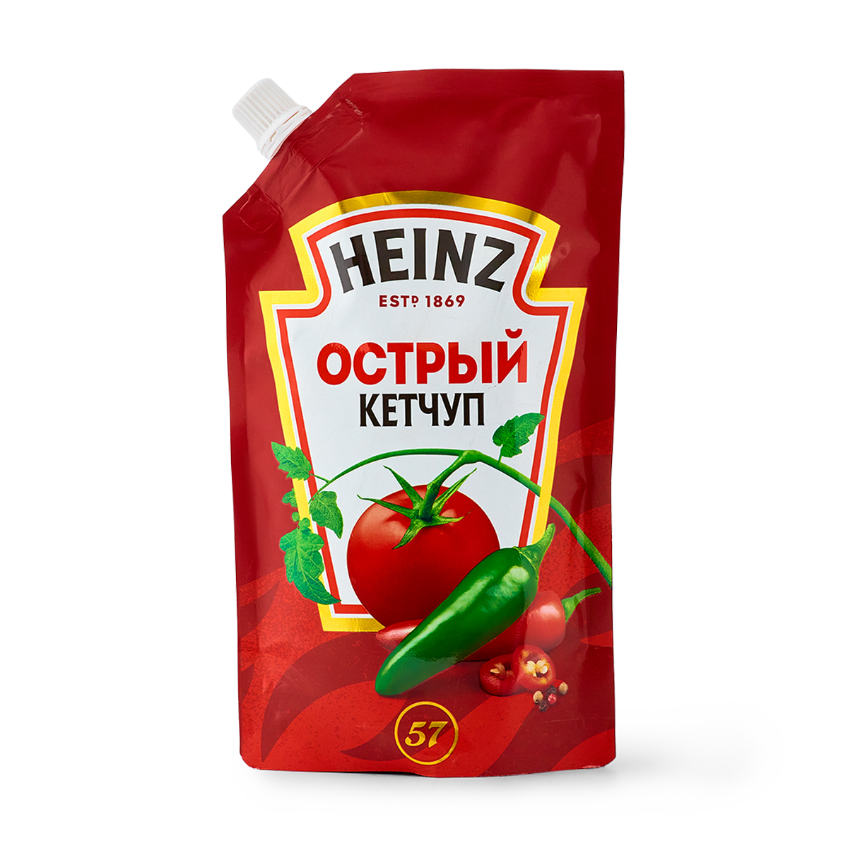 Кетчуп томатный Heinz, острый, натуральный, 320 грамм, от 0 °C до +25 °C