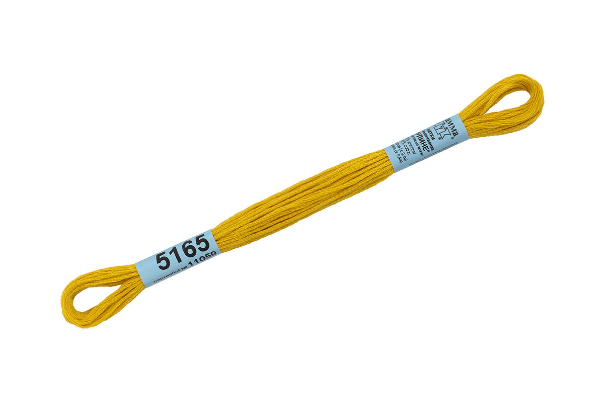 Мулине "Gamma" 100% хлопок 8 м №5165 яр-желтый