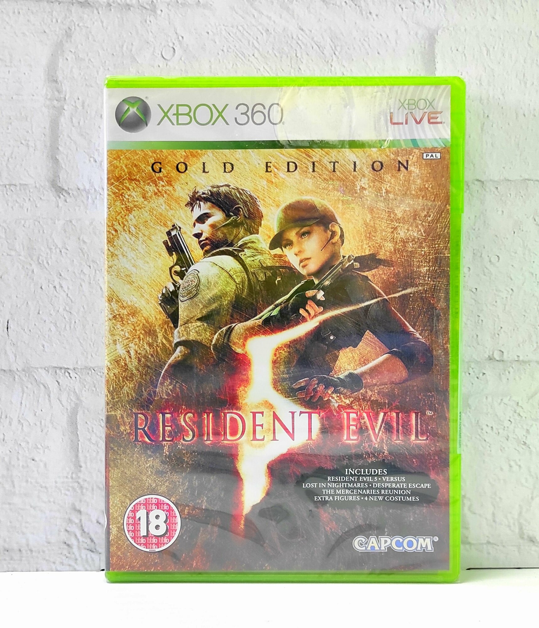 Resident Evil 5 Gold Edition Английский язык Видеоигра на диске Xbox 360