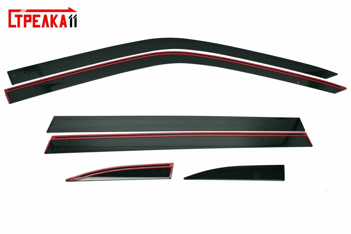 HAVAL DARGO 2022-н. в. - 2D Дефлекторы окон черные