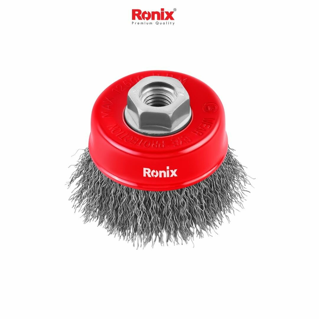 Щетка проволочная Ronix RH-9940, вращение, латунная, углеродистая сталь