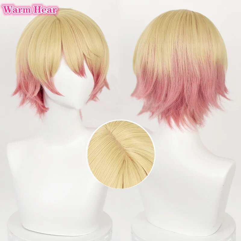 Синтетические косплей парики Project Sekai Colorful Stage Розовый, Tenma Tsukasa