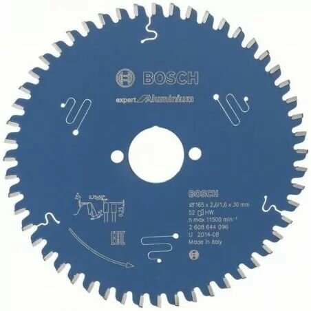 Пильный диск Bosch Expert for Aluminium 165 x 30 x 2, 6, 52 (2608644096)