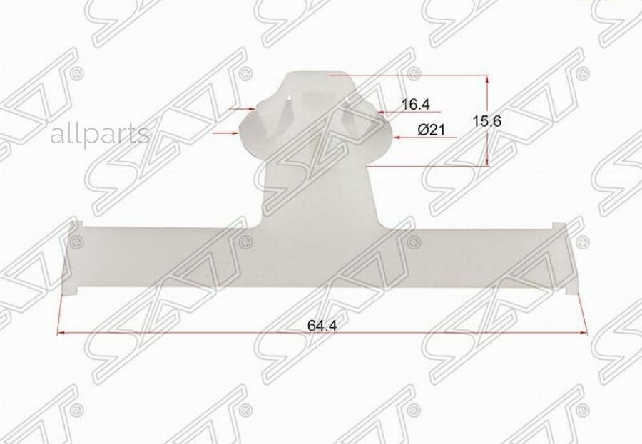SAT ST-KJ-2344 Клипса хомут эл. проводки TOYOTA/LEXUS (Продажа по 10шт)