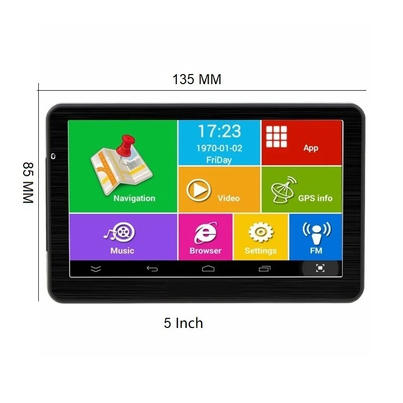 GPS-навигатор KMDRIVE, 5 дюймов, 7 дюймов, Android, 4 ядра, 16 ГБ, Sat Na AV-IN, 1GB RAM 16GB, 5"