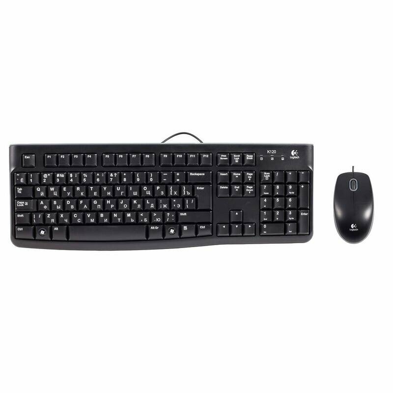 Набор клавиатура+мышь Logitech MK120, Black, ориг РУС грав (920-002561), 1844810