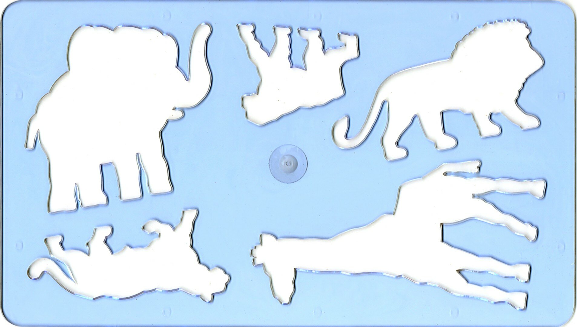 Шаблон для рисования Животные, голубой