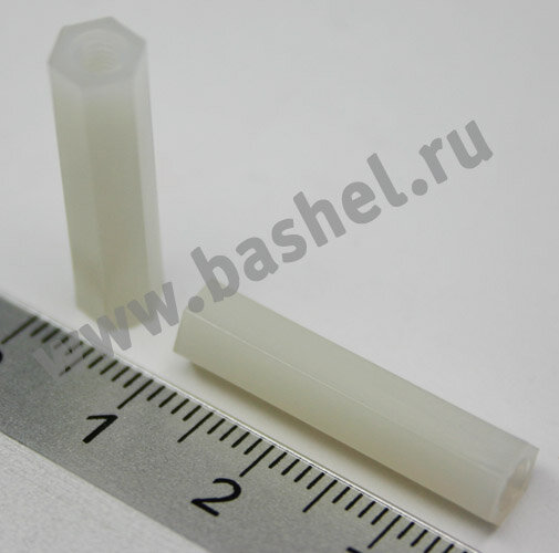 HTP-325, Стойка для печатных плат, шестигранная, 25 мм, М3, пластик