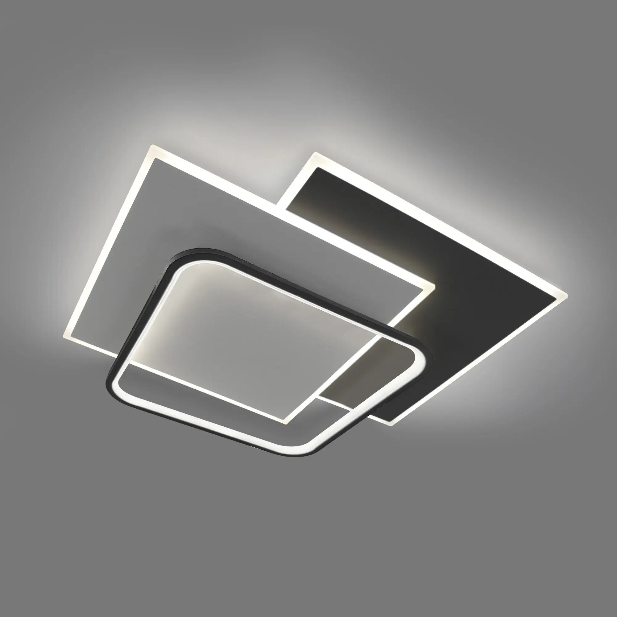 Люстра потолочная светодиодная Vega 18 м² регулируемый белый свет цвет черно-белый