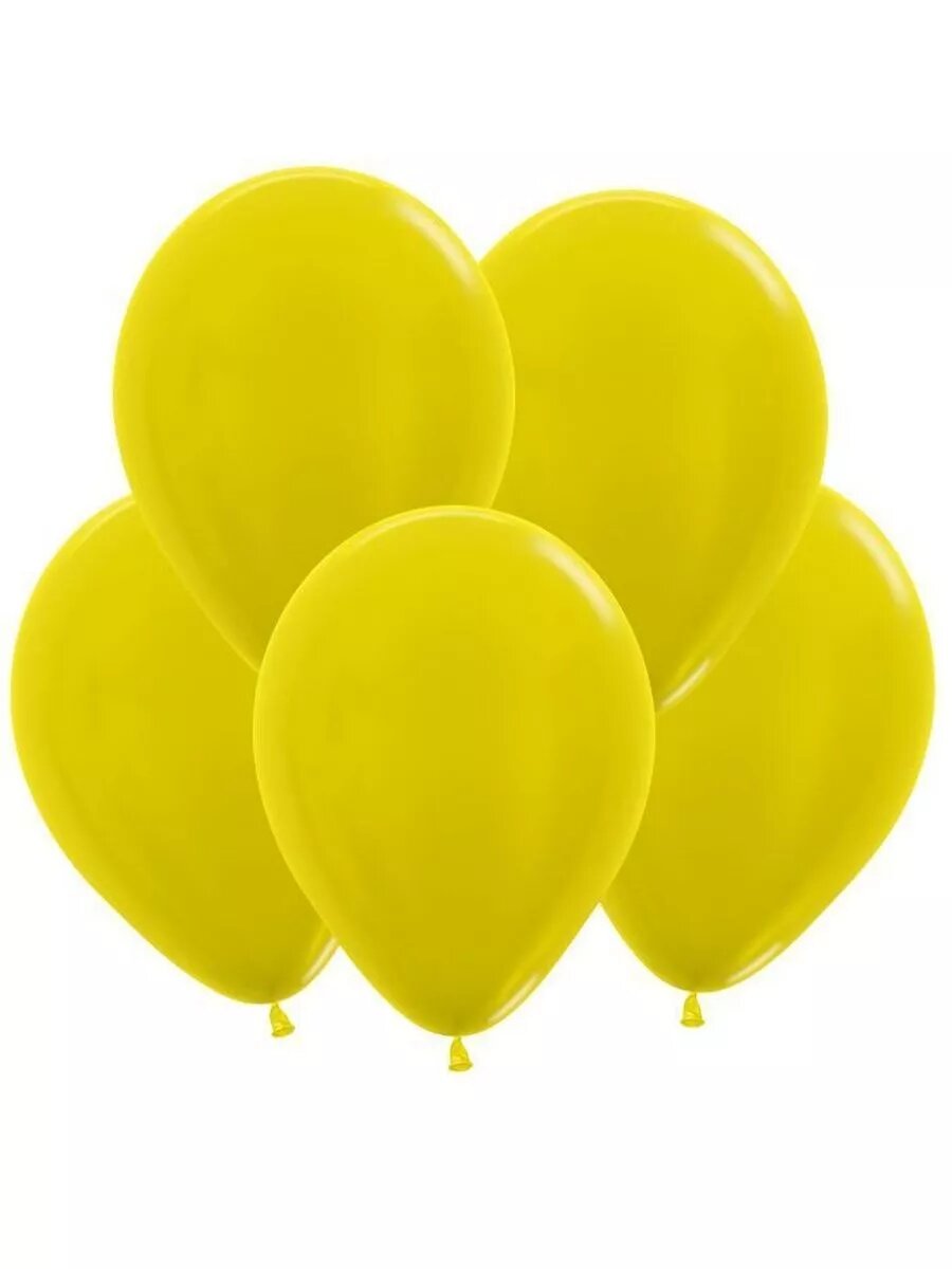 Желтый, Метал / Yellow, латексный шар (12"/30 см ) 100 шт. / SEMPERTEX, Колумбия