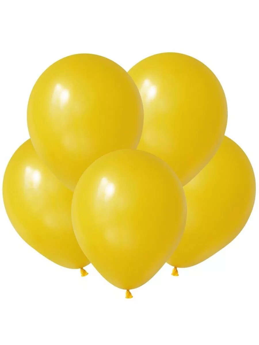 Желтый, Пастель / Yellow, латексный шар (10"/25 см ) 100 шт. / Веселый праздник
