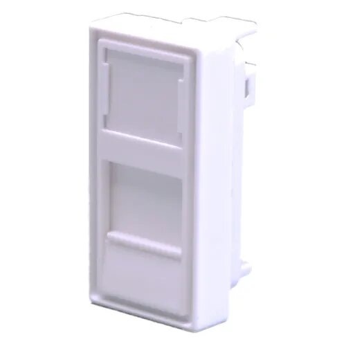 Панель Suprlan 10-0319-1 лицев. со шторкой 22.5x45 1xKeystone ABS пластик белый