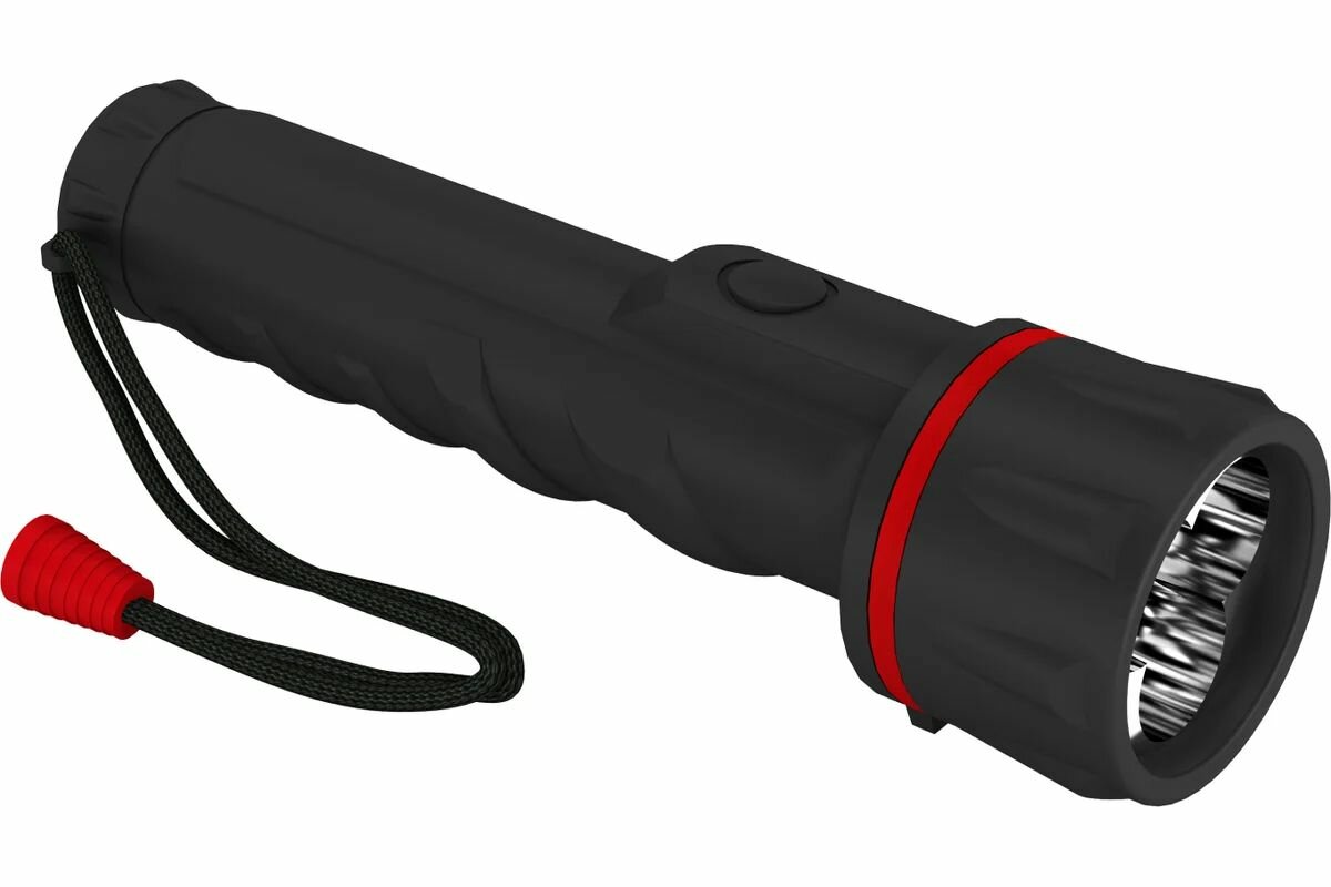 Резиновый фонарь рекорд ММ-0203 2хLR6 3 светодиода 22694