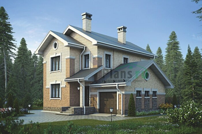 Проект дома Plans-55-94 (129 кв. м, газобетон, кирпич)