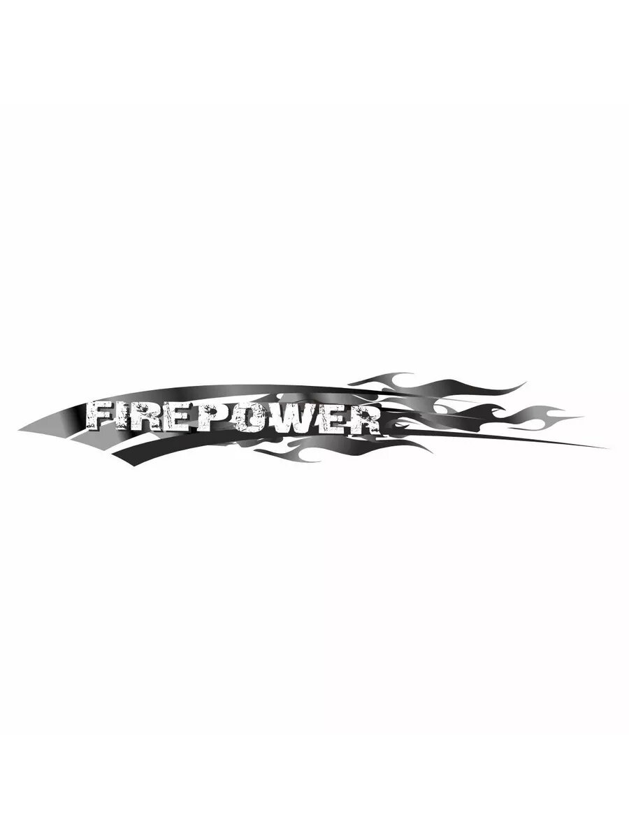 Графика на борта "FIRE POWER" 500х2000мм, сер, лев, Арт рэйсинг