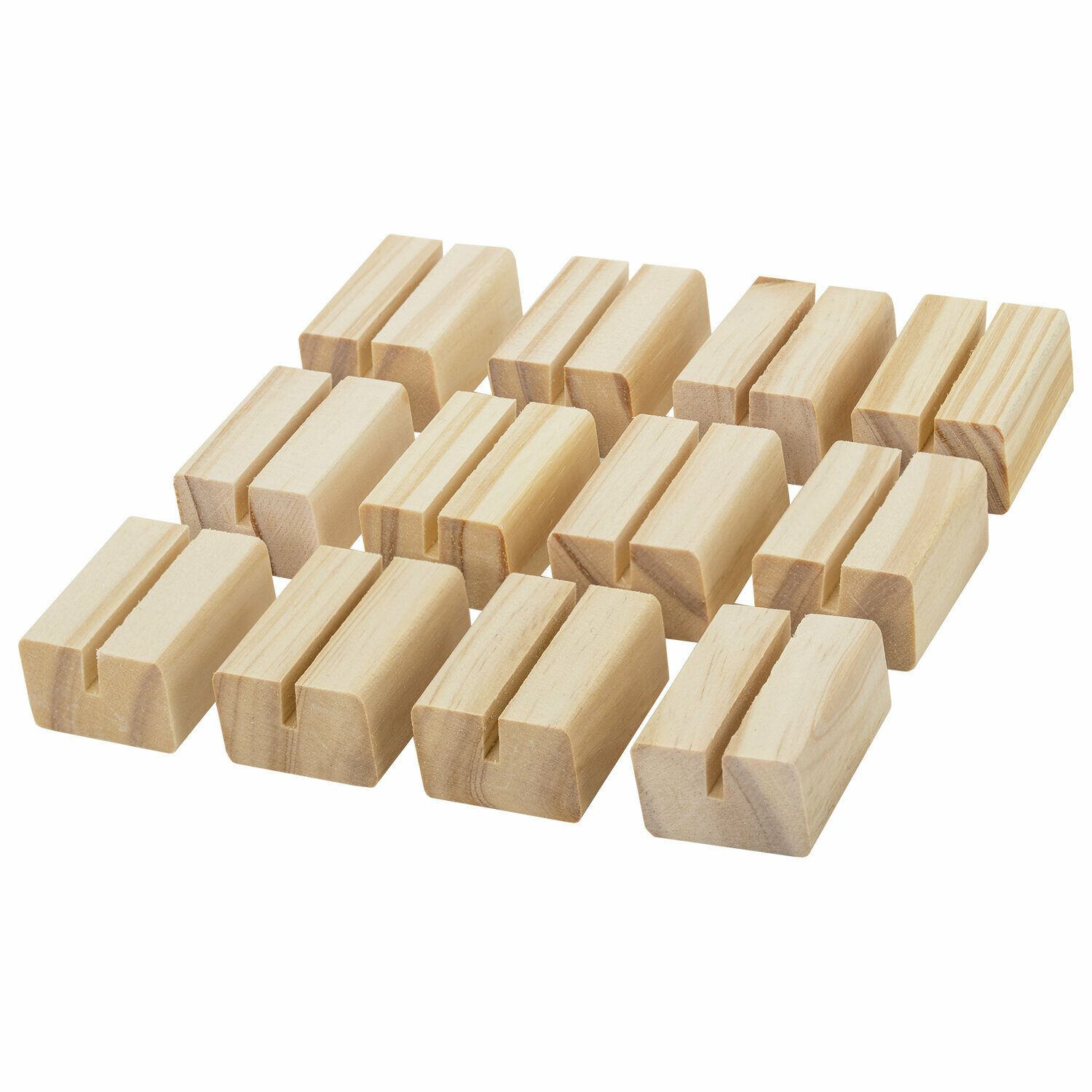 Ценникодержатель деревянный (ценники, реклама, фото) 4х3х2 см, комплект 12 шт, BRAUBERG, 291312