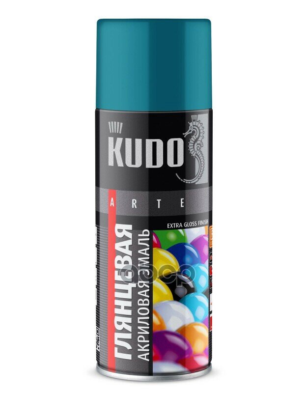 Эмаль универсальная акриловая RAL 5021 морская волна высокоглянцевая 520 мл Kudo арт. KU-A5021
