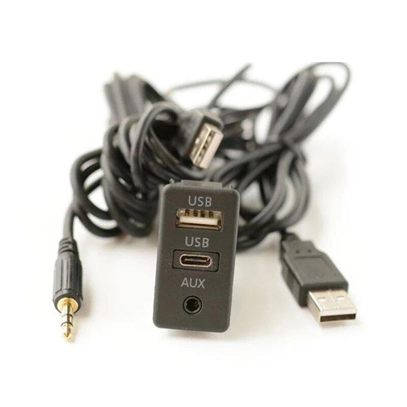Автомобильный удлинительный кабель USB Type-C Aux Интерфейс Кабель адаптера питания Автомобильный кабель для модификации питания