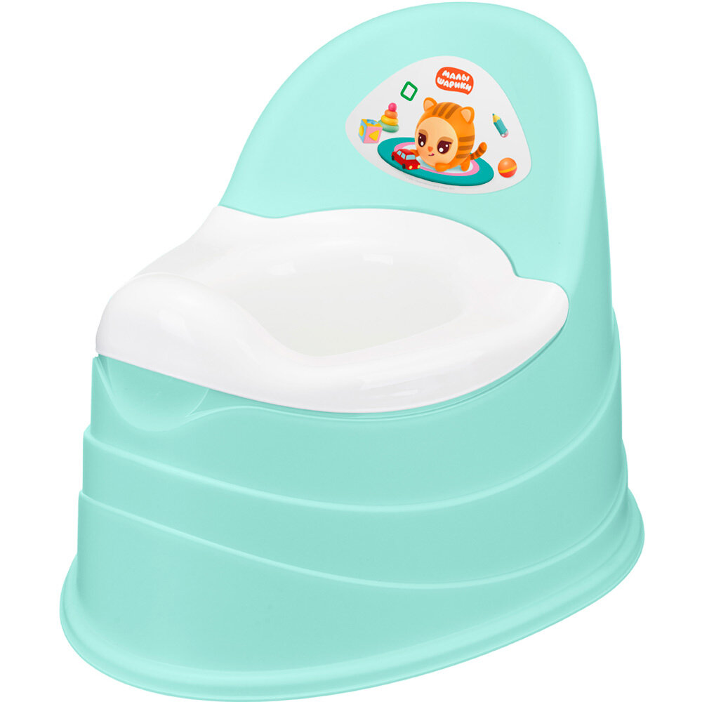 Горшок детский с декором малышарики Зеленый 390х310х305 431337309