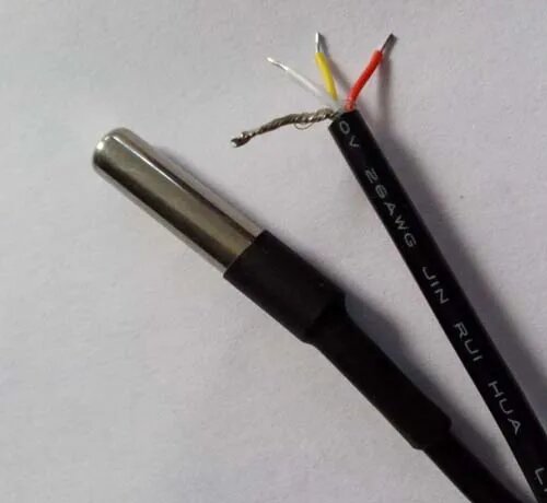 Оригинальный водонепроницаемый датчик температуры DS18b20 с защитным экраном, корпус из нержавеющей стали 6*50, DALLAS 18B20, провод 10 м